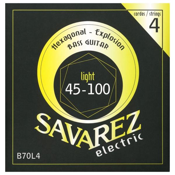 サバレス 弦 ベース弦 SAVAREZ HEXAGONAL EXPLOSION B70L4 45-100 エレキベース弦 ヘキサゴンエクスプロージョン  SAVAREZ HEXAGONAL EXPLOSION B70L4 エレキベース弦フラ...