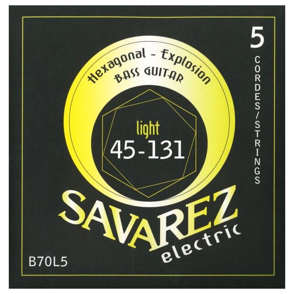 サバレス 弦 ベース弦 5弦 SAVAREZ HEXAGONAL EXPLOSION B70L5 45-131 5弦エレキベース弦 ヘキサゴンエクスプロージョン  SAVAREZ HEXAGONAL EXPLOSION B70L5 5弦エレ...