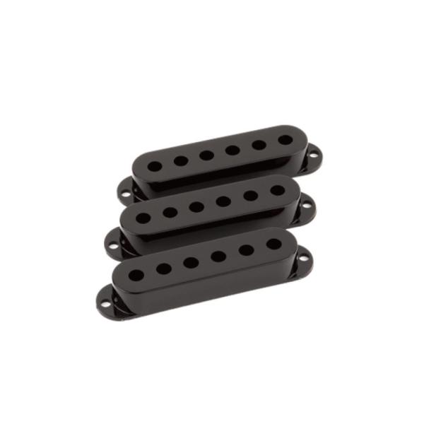 Fender Stratocaster Pickup Covers Black ピックアップカバー※ギターパーツの取り扱いには、相応の技術と知識が必要になります。自己責任にて、取り扱い可能な方のみ、ご検討下さい。個人的に取り付け時に起こった...
