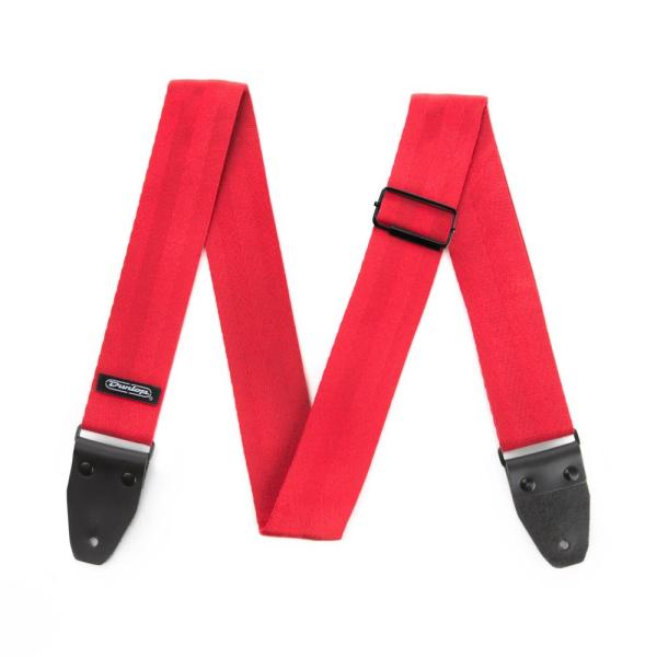 JIM DUNLOP DST7001RD Deluxe Seatbelt Strap Red ストラップ 赤 こちらのDeluxe Seatbelt Strapは、高級車で使用されているシートベルトの材料で作られています。重量のある楽器でも...