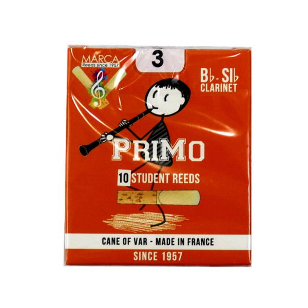 MARCA PRIMO B♭クラリネット リード [3] 10枚入り※商品の性質上、商品の返品・交換はお受け出来ません。高い品質のケーン材を用いつつも、よりビギナーに向けたリードを、というユーザーからの声に応えて開発されたモデルです。コスト...