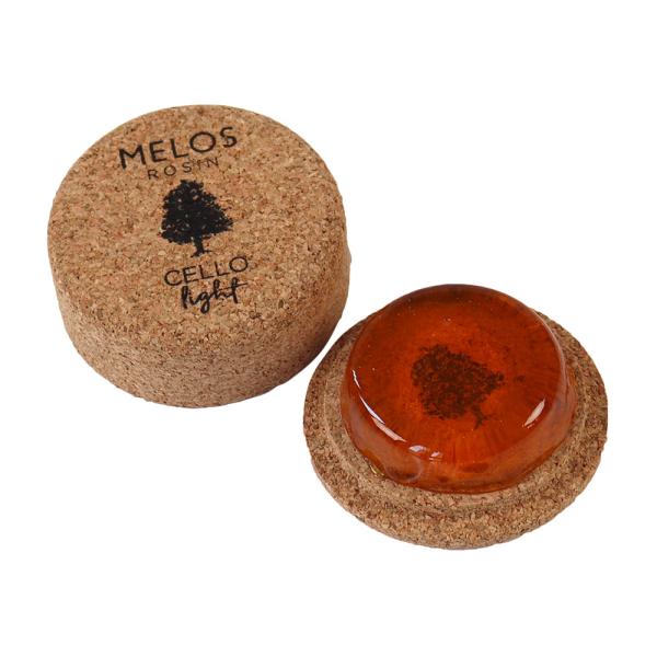 Melos メロス チェロ用松脂 ロジン ライトライト：粒子が細かくさらっとしていながら、程よい引っかかりがある。雑味の少ないクリアな音色。チェロ用に引っかかりは強め。生産国：ギリシャ