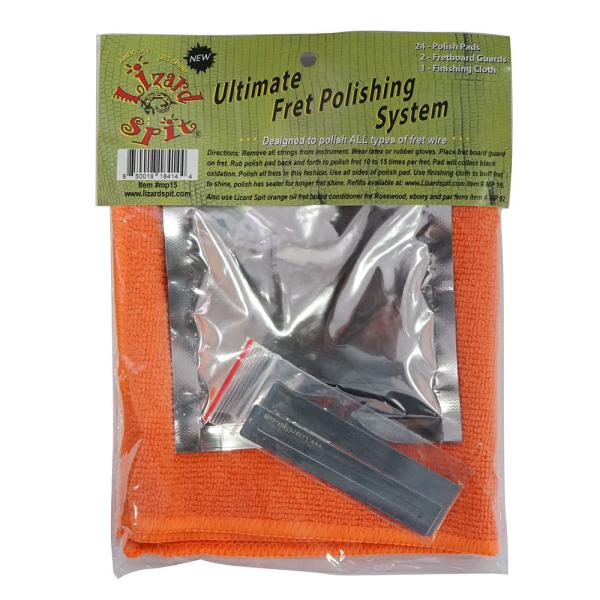 MP15 Fret Polish Setはポリッシュパッド・フレットガード・クロスをセットにした画期的なフレット研磨セットです。フレットに汚れやサビがある状態では、弦がフレット上をスムーズに移動できず演奏に悪影響を与えるだけでなく、弦の寿命...