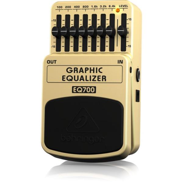 BEHRINGER EQ700 GRAPHIC EQUALIZER ギターエフェクターギター用エフェクトペダル。フィードバックの抑制に効果的な7バンド・グラフィックイコライザー【特長】・フィードバックの発生した周波数帯域を減衰することでフィ...