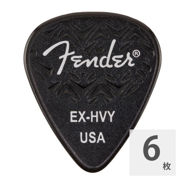 フェンダー ギターピック 6枚 セット エクストラヘビー 351 Shape Wavelength Celluloid Picks Black Fender。伝説の351ピックに実用的な曲線を施したWavelength Celluloid ...