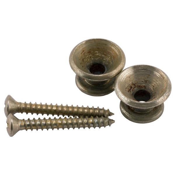 Fender Road Worn Strap Buttons 2 Nickel ストラップボタン※ギターパーツの取り扱いには、相応の技術と知識が必要になります。自己責任にて、取り扱い可能な方のみ、ご検討下さい。個人的に取り付け時に起った、楽...