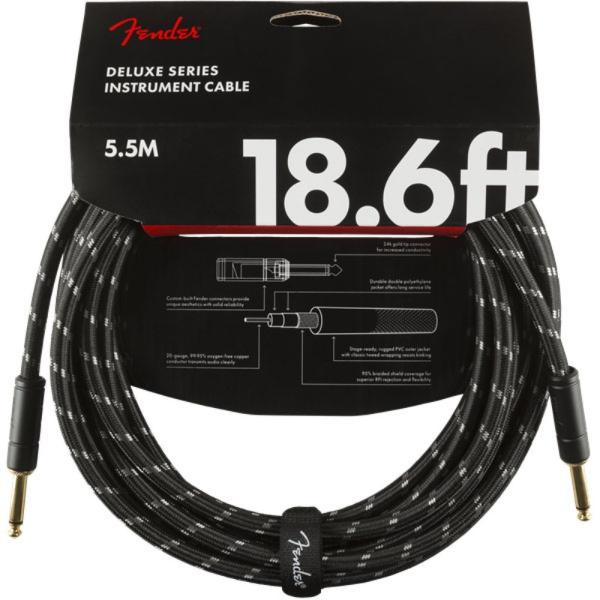 フェンダー Fender Deluxe Series Instrument Cables SS 18.6' Black Tweed ギターケーブル ギターシールド Fender Deluxe Series楽器用ケーブルは、最高品位の材と編組...