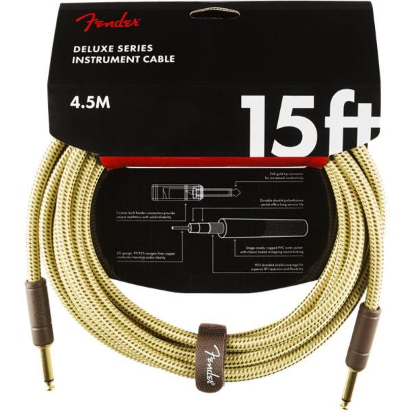 フェンダー Fender Deluxe Series Instrument Cables SS 15' Tweed ギターケーブル ギターシールド Fender Deluxe Series楽器用ケーブルは、最高品位の材と編組シールディングを...