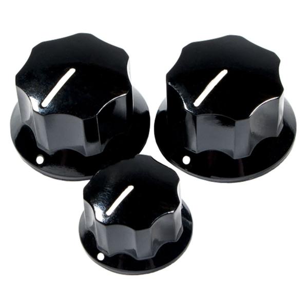 フェンダー ギターパーツ ノブ Pure Vintage '60s Jazz Bass Knobs 3 Black コントロールノブ 3個セット Fender。※ギターパーツの取り扱いには、相応の技術と知識が必要になります。自己責任にて、取...
