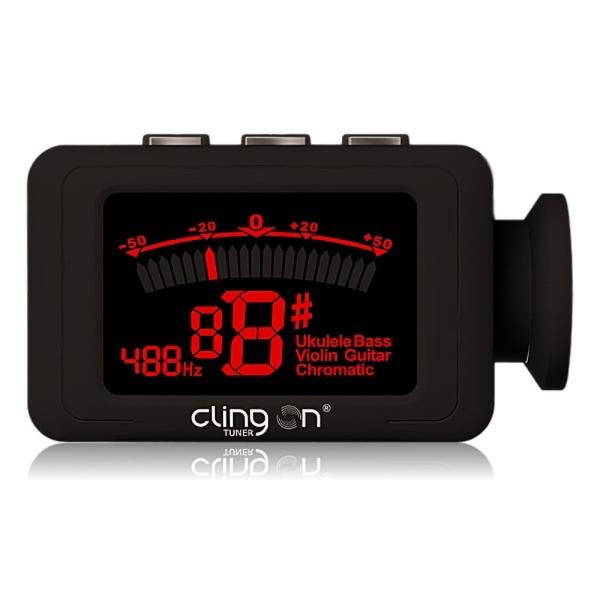 Cling On MS1G マグネット装着型チューナーギター、ベース、ウクレレ、マンドリン、バンジョー対応のマグネット装着型高精度デジタルチューナー5つのチューニングモード（Chromatic,Guitar,Violin,Bass,Ukul...
