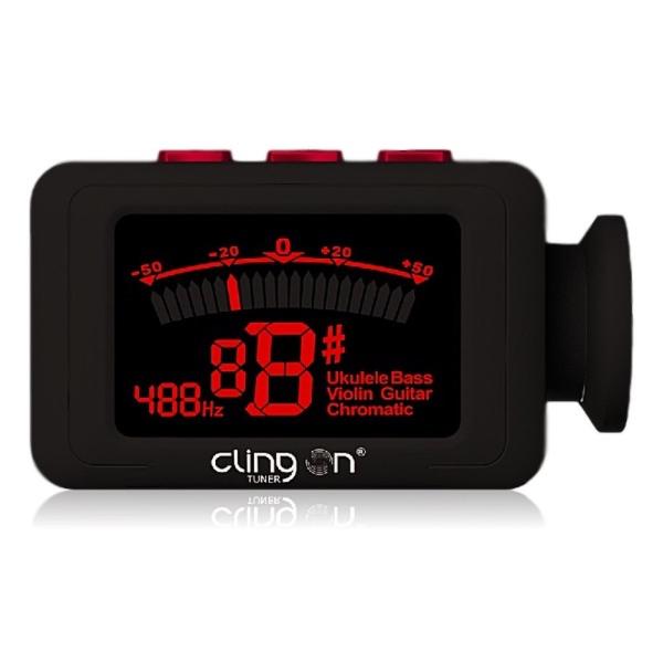 Cling On MS1R マグネット装着型チューナーギター、ベース、ウクレレ、マンドリン、バンジョー対応のマグネット装着型高精度デジタルチューナー5つのチューニングモード（Chromatic,Guitar,Violin,Bass,Ukul...