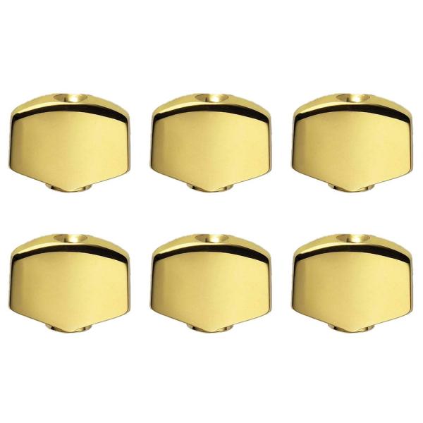 SCHALLER Small Metal Button M6 GO 1set ギター用ペグ ツマミ 6個セット※パーツの取り扱いには、相応の技術と知識が必要になります。自己責任にて取り扱い可能な方のみ、ご検討下さい。取り付け時に起った、楽器...