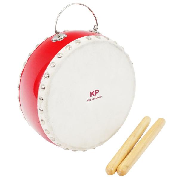 Kids Percussion KP-390/JD/RE きっずわだいこ レッドお子様向けのミニサイズ和太鼓です。日本人には馴染み深い和の音色を、お子様にも気軽に楽しめる様に作られています。バチ2本付きカラー：レッドサイズ：φ180×80m...
