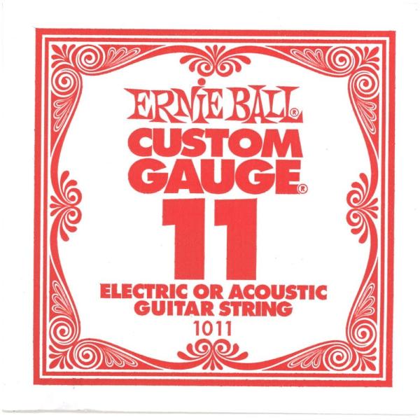 アーニーボール アコギ弦 / エレキギター弦 バラ 1本 ゲージ：011 1011 PLAIN STEEL ギター 弦 バラ売り ERNIE BALL。特殊な配合で仕上げたスズ・メッキ・ハイカーボン・スティールは、エレクトリックだけでなくア...