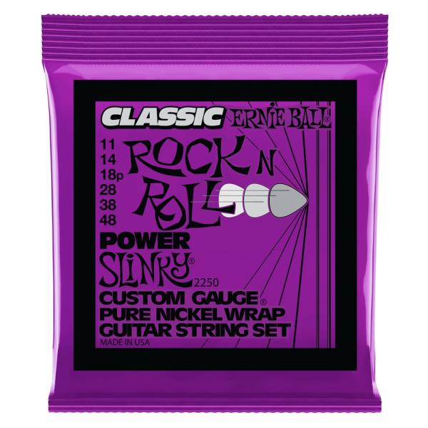 ERNIE BALL 2250 Power Slinky Classic Rock n Roll Pure Nickel Wrap 11-48 Gauge エレキギター弦ワウンド弦にピュア・ニッケル・メッキ・スティール・ワイアーを採用したモ...