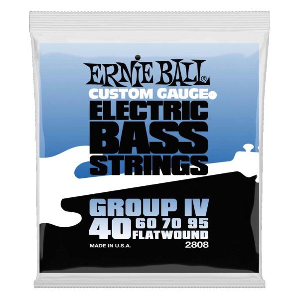 ERNIE BALL 2808 Flatwound Group IV 40-95 Gauge エレキベース弦クローム・メッキ・フラット・ワイアーを採用した、フラット・ワウンド・ベース弦です。フラット・ワウンド弦は、スムースなフィーリングが特...