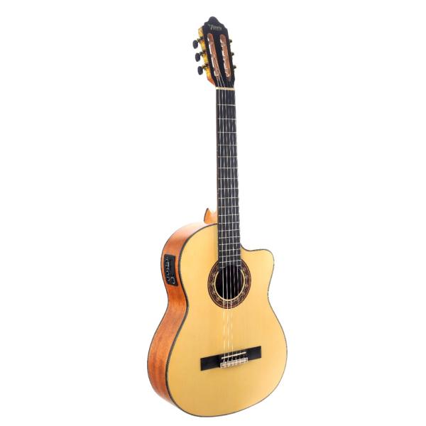 Valencia VC304 CE ピックアップ付 クラシックギター近年希少になりつつある「シトカスプルース」とマホガニー代替材として近年注目を集める材「ナトー」を使用した、クリアな温かみのある音質で、ダイナミックなサウンドのクラシックギタ...