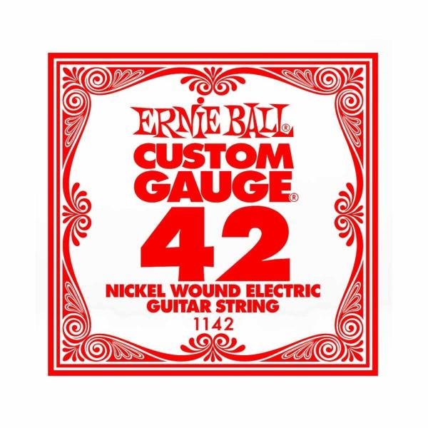 アーニーボール エレキギター弦 バラ 1本 ゲージ：042 1142 NICKEL WOUND ギター 弦 バラ売り ERNIE BALL。スズ・メッキ・ヘックス・スティール・コア(六角形をした芯線)にニッケル・メッキ・スティール・ワイアー...