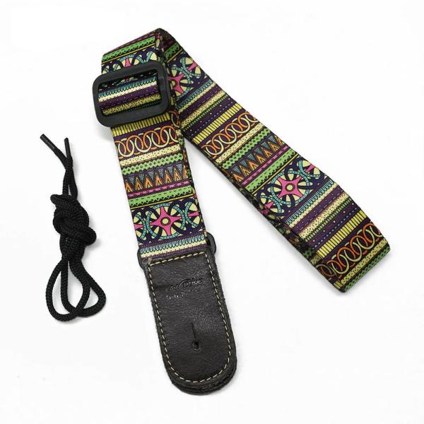 Kavaborg Ukulele Strap KUS200 デザイン2 ウクレレストラップKavaborg Ukulele Strap KUS200は、トライバルな刺繍を思わせる民族的なデザインが施されたウクレレ用ストラップです。手触りの良...