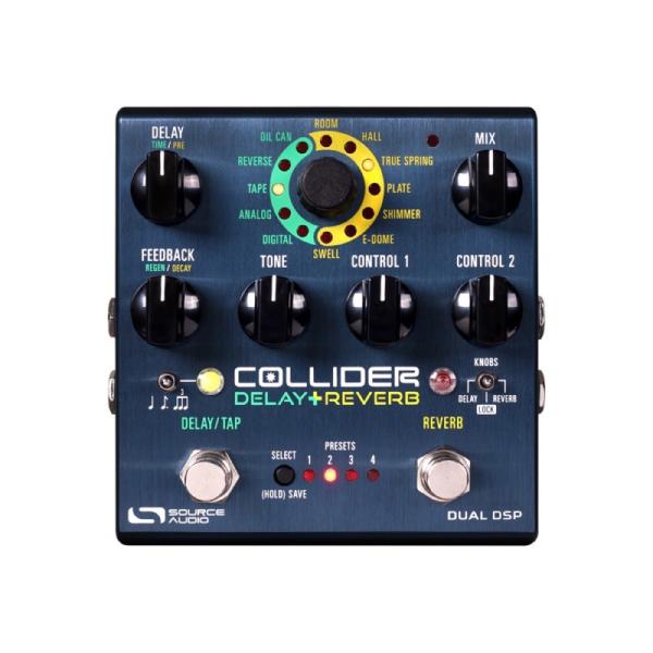 Source Audio SA263 COLLIDER Delay Reverb ディレイ リバーブ ギターエフェクター  ※メーカーの仕様変更により、電源アダプターは付属しませんのでご留意ください。  厳選された12種類の高品位ディレイ、...