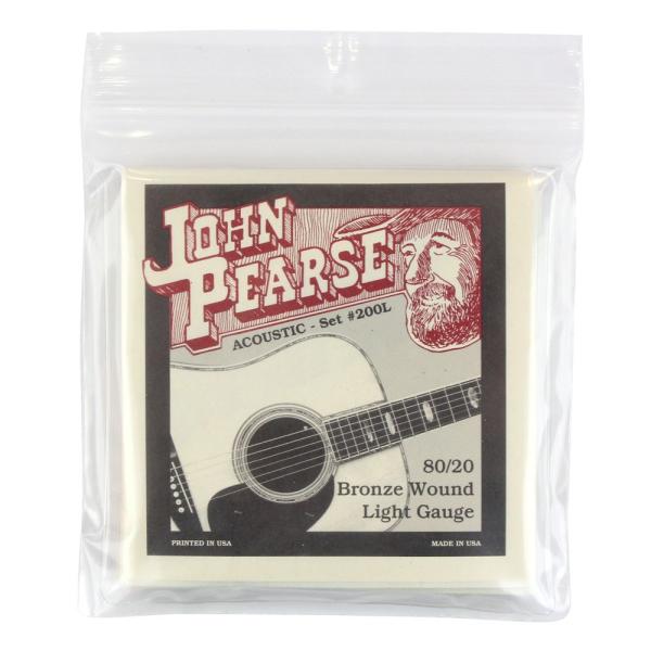John Pearse 200L アコースティックギター弦 12-53＜200L ライト＞1弦：.0122弦：.0163弦：.0244弦：.0325弦：.0426弦：.053