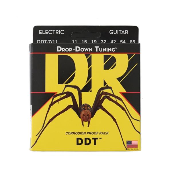 DR DDT 7STRING MED HEAVY DDT7-11 7弦 エレキギター弦ヘビネスサウンドユーザーの声に誘われ、熟考されたＤＤＴシリーズが真価を発揮するのはドロップダウン。蜘蛛糸の様に真っ直ぐで、不気味な程にぶれない。突き抜ける...