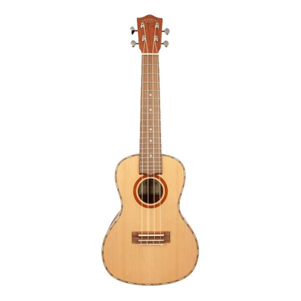 ボディトップにシダー単板を採用したコンサートサイズウクレレ。