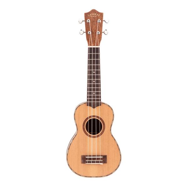 ボディトップにシダー単板を採用したソプラノサイズウクレレ。