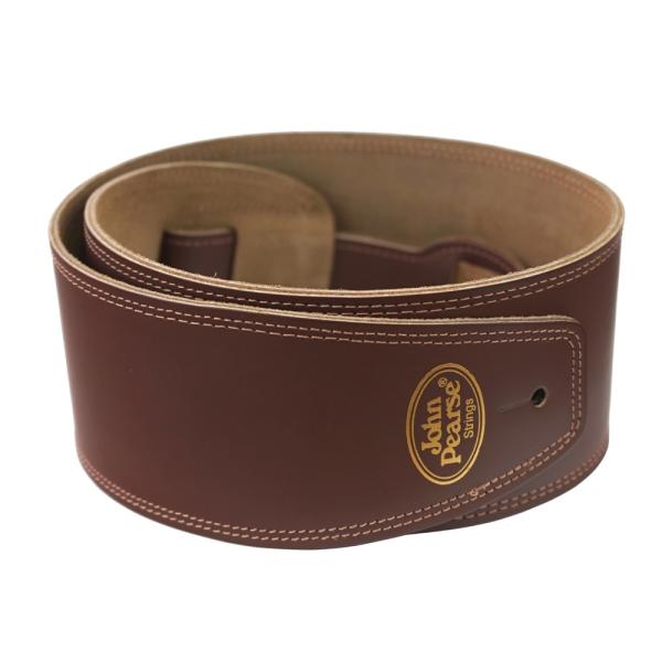 John Pearse JP-GS01 Brown Saddle Leather ギターストラップ 革 成牛の良質な皮を丁寧になめして製作した最高品質のレーザーストラップです。複数枚のレザーを合成し、特別に幅広にカットしたこのレザーストラッ...