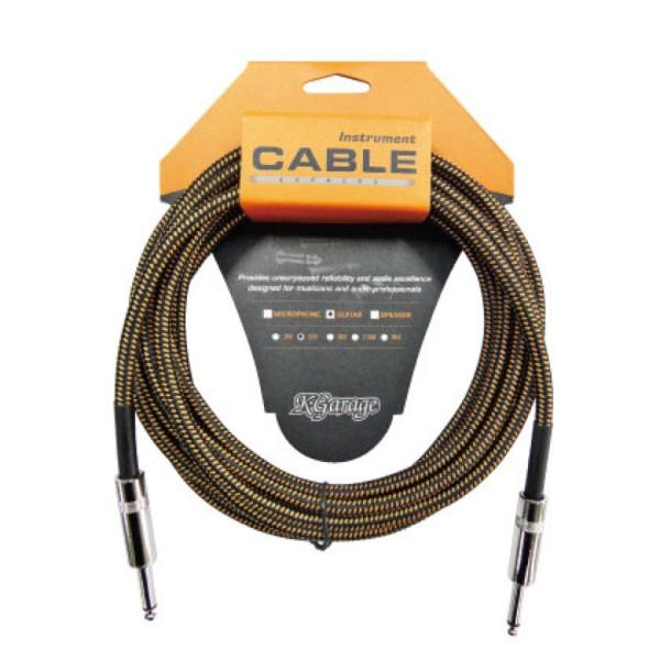 K-GARAGE GUITAR CABLE 5m FGC-5 BLK ORG ギター用 シールドケーブルおしゃれなファブリックジャケットケーブル巻きグセ、ねじれに強く取り回しやすく扱い易い、ファブリック・ジャケットをまとった、スタイリッシュ...