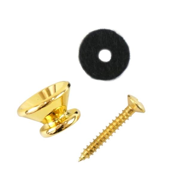 ARIA ウクレレストラップピン/G ゴールドボディエンド（ボディ下部）やネックのヒールに取り付けてストラップを使用するためのパーツです。※パーツの取り扱いには、相応の技術と知識が必要になります。自己責任にて取り扱い可能な方のみ、ご検討下さ...