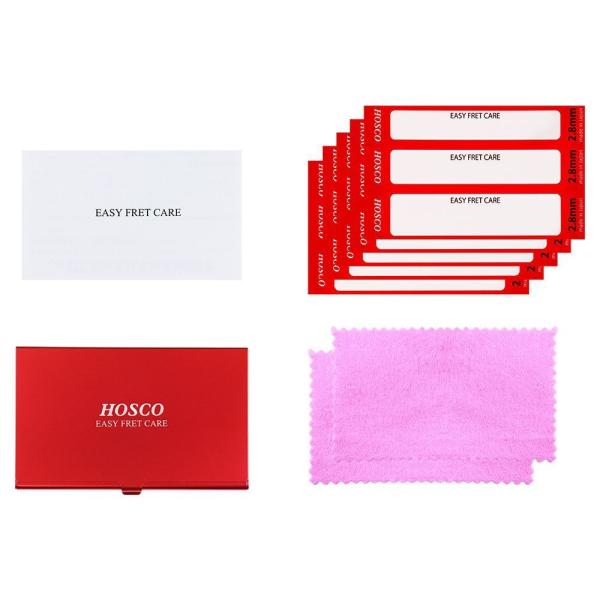 HOSCO H-EFC-S28 ジャンボフレット用 イージーフレットケア 専用アルミケース付きEASY FRET CARE 2.8mmジャンボフレット用専用アルミケースクロス:2枚イージーフレットケアシート:5枚