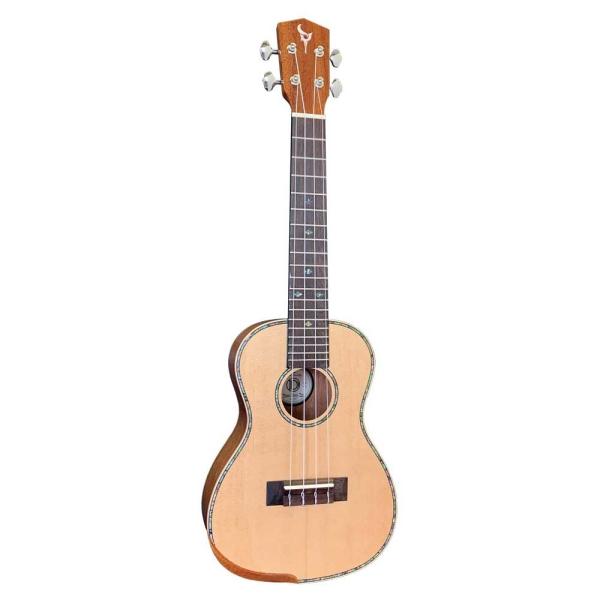 DCT DUC-450 コンサートウクレレトップ：スプルース単板。アバロンバインディング。マホガニーバインディング＆エルボーコンタ付き。牛骨のナット＆サドル、Aquilaの弦を標準装備。TOP：スプルース単板SIDE：マホガニーBACK：マ...