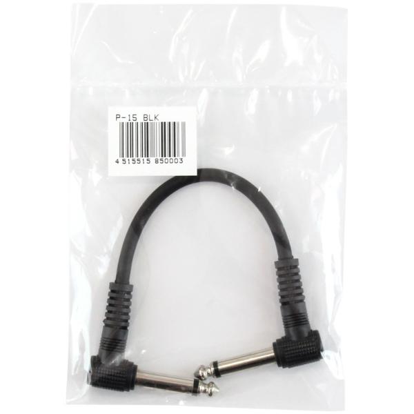 パッチケーブル 15cm LL テック Tech P-15 BLK。LLプラグのパッチケーブルです。Specカラー:BLK ブラック長さ15cmケーブル径5mmφプラグ形状:L/L