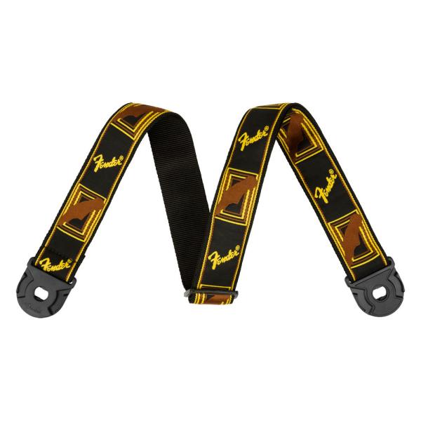 Fender Quick Grip Locking End Strap Black Yellow and Brown 2" ギターストラップQuick Grip Strapは、あなたの楽器を手軽かつ安全に保護するための最良の方法です。シンプ...