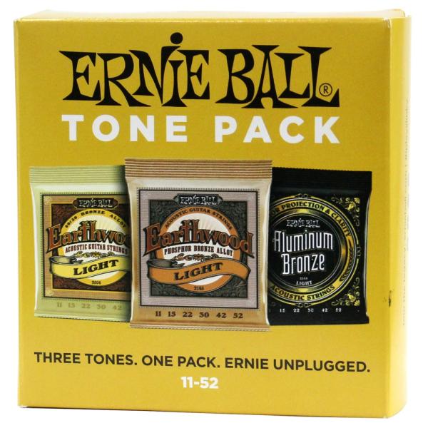 ERNIE BALL 3314 3set Pack Light Acoustic Guitar Strings 11-52 Tone Pack 3種類セットパック アコースティックギター弦ERNIE BALL(アーニーボール)の11-52ゲ...