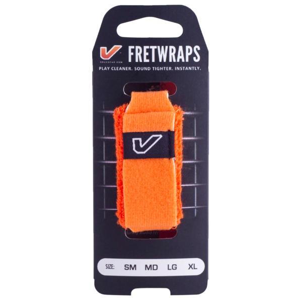 Gruv Gear FW-1PK-ORG-XL FretWraps Orange 1-Pack エクストララージ 8弦〜12弦エレキギター用フレットラップは、スタジオ、セッションプレイヤーやタッピングの熱狂的なファンが持っておくべき、弦の振...