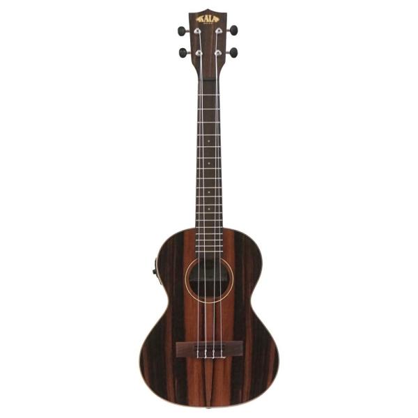 KALA KAEBY-TE-WBAG2006 テナーウクレレ ピックアップ付きストライプエボニーのラインは深い茶色のボディに赤褐色のストライプが施され、サテンの自然なルックスに仕上がっています。また明るい色のメイプル・ロゼットとバインディン...