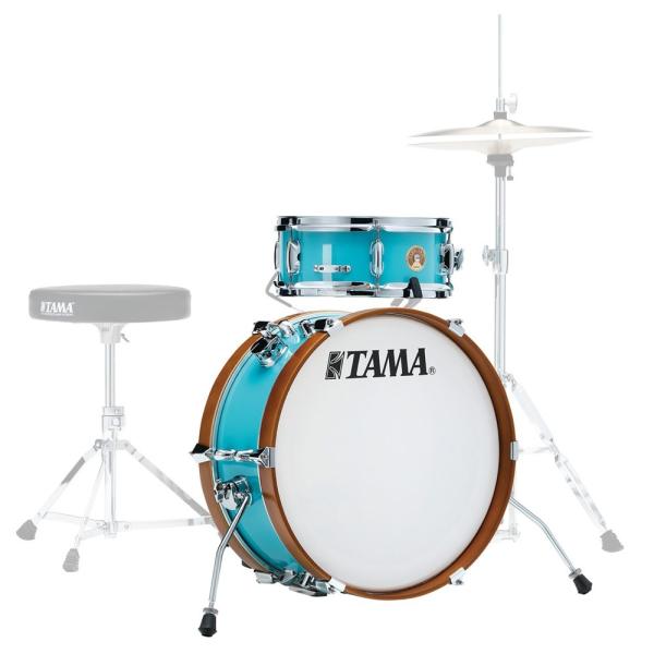 TAMA ドラムセット LJK28S-AQB CLUB-JAM MINI KIT タマ。CLUB-JAM MINICOMPACT VINTAGE KITCLUB-JAM MINI は、バスドラムとスネアドラムの2点シェルキット。シェルには、...