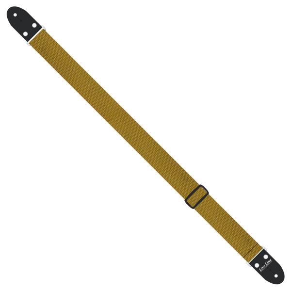 ライブライン ギターストラップ LS1200DYL ダークイエロー 黄色 LIVE LINE。50mm Width Guitar Straps-Leather End Polypropylene Seriesライブラインの50mm幅ストラッ...