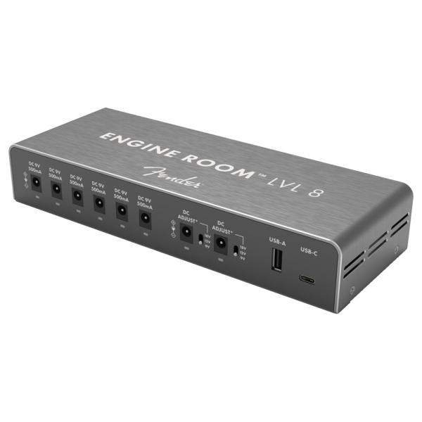 Fender Engine Room LVL8 Power Supply 100V JPN パワーサプライエフェクターにクリーンで独立した電源が必要な時にEngine Room LVL8 Power Supplyが役立ちます。8つの独立した...