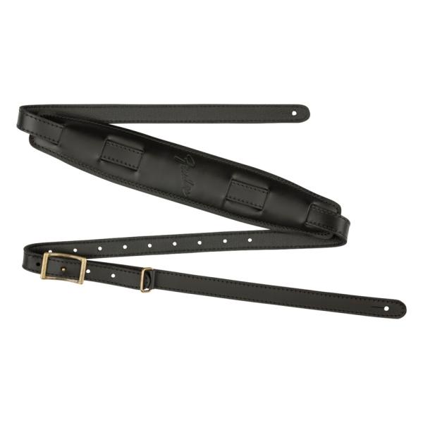 フェンダー Fender Mustang Saddle Strap Black ギターストラップ 革　滑らかでプレミアムなトップレザーに裏地に柔らかいパッド入りレザーを使用したMustang Vintage Saddle Strapは、クラ...