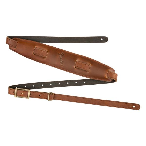 フェンダー Fender Vintage Saddle Strap Cognac ギターストラップ 革　滑らかでプレミアムなトップレザーに裏地に柔らかいパッド入りレザーを使用したMustang Vintage Saddle Strapは、ク...