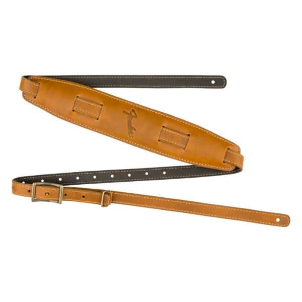 フェンダー Fender Mustang Saddle Strap Butterscotch ギターストラップ 革 滑らかでプレミアムなトップレザーに裏地に柔らかいパッド入りレザーを使用したMustang Vintage Saddle St...