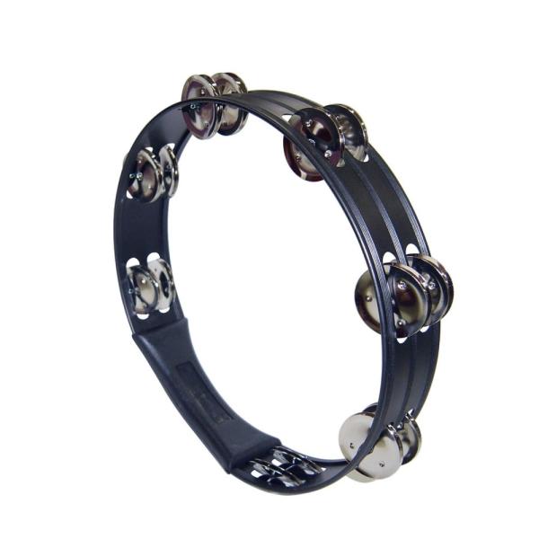 タンバリン 楽器 キクタニ KIKUTANI MM-14H BLK アルミ製タンバリン 10インチ。モンキータンバリンMM-14Hはアルミ製で非常に軽く、片手で持って演奏する場合に腕や肩に負担がかかりにくいのが特徴です。一般には手のひらで枠...