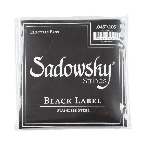 SADOWSKY（サドウスキー） SBS45 Black ブラックラベル ベース弦 。※メーカーによる予告無き仕様変更により、掲載画像とパッケージデザインが異なる場合がございますので、予めご了承くださいませ。安定した弦振動とブライトなトーン...