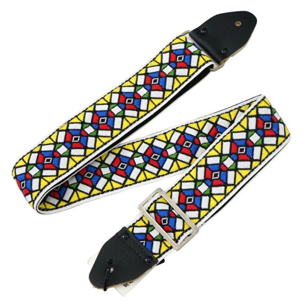 Souldier VGS486 Ace Replica straps Stained Glass Yellow ギターストラップシカゴ製のAce Replica strapsは、70年代のAce strapのレプリカストラップです。Ace ...