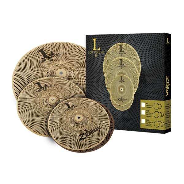 ZILDJIAN L80 Low Volume Cymbal Set LV348 シンバルセットL80 Low Volume Cymbalシリーズの13"ハイハットペア、14"クラッシュ、18"クラッシュライドが入ったボックスセットです。