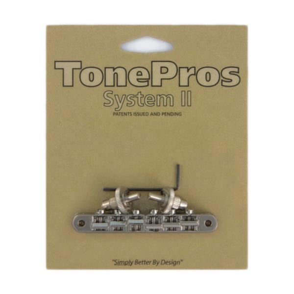 TonePros NVR2-N AVR2 with Standard Nashville Post Tuneomatic ニッケル ギター用ブリッジ  ※サイズ間違いなどがございませんように、サイズを測ってからのご注文をお願い致します。 ※...