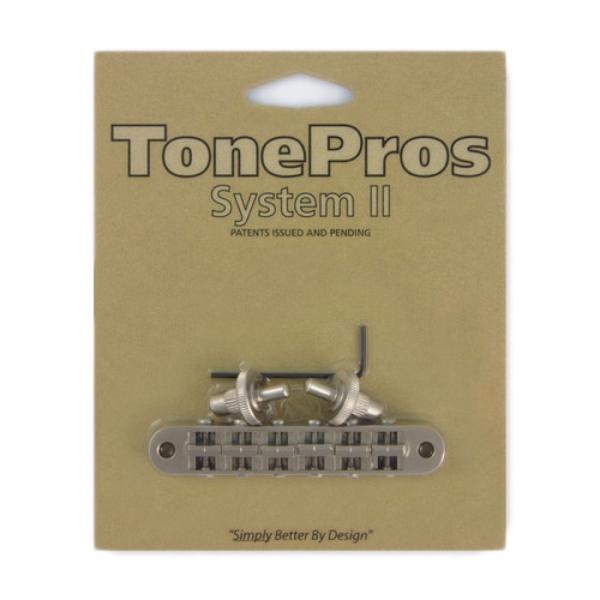 トーンプロズ ギター ブリッジ T3BP-SN Standard Tuneomatic サテンニッケル ギター用ブリッジ TonePros。T3BPは、ナッシュビル・スモール・ポスト・タイプのTOM(Tune-O-matic)ブリッジです。...
